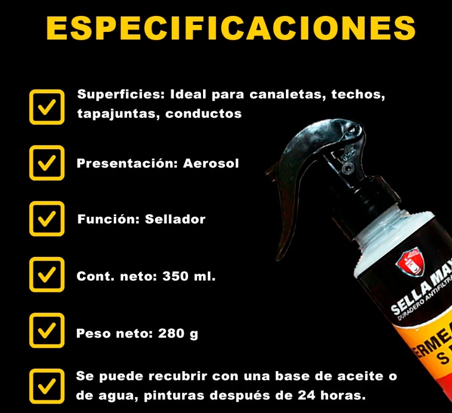Spray Impermeabilizador maximo sello – ELAYBOL